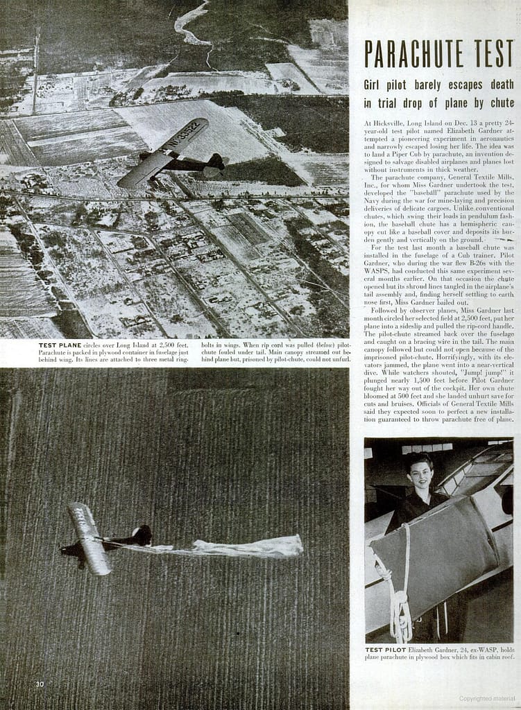 Hitting the Silk – The Caterpillar Club – National WASP WWII Museum